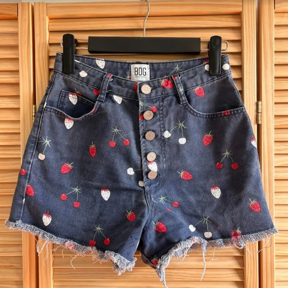 BDG | Shorts | Bdg By Urban Outfitters High Waisted Strawberrycherry ...